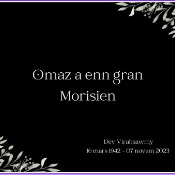 Omaz levek Port-Louis a Dev Virasawmy - Diocese de Port Louis
